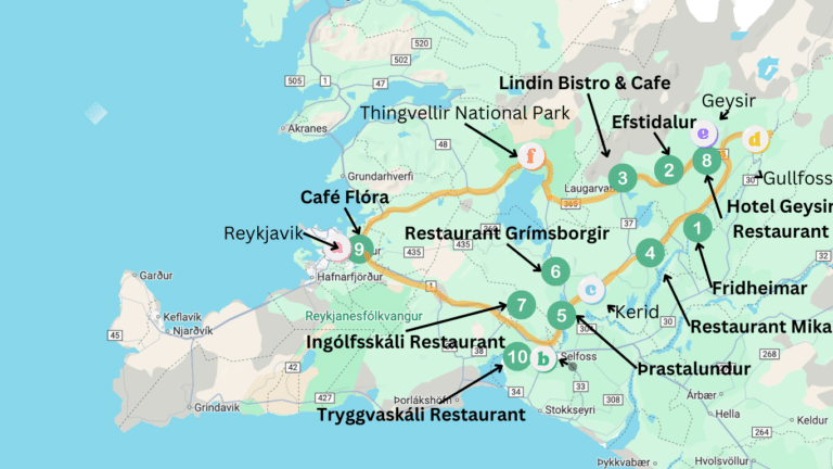 Golden Circle Iceland Map & Self-Drive Itinerary: Best Stops + Tips